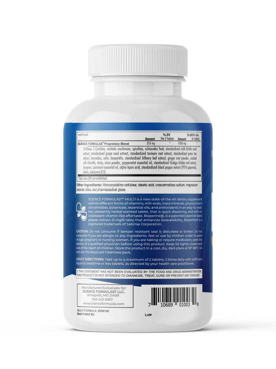 MULTI- Broad Spectrum Multivitamin - Science Formulas